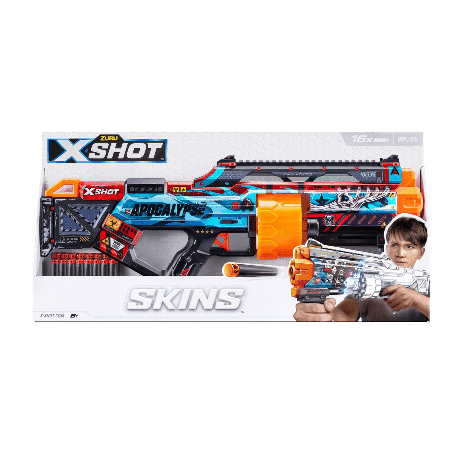XSHOT Skins Last Stand Dart Blaster - Apocalypse (16 Darts) by ZURU ...