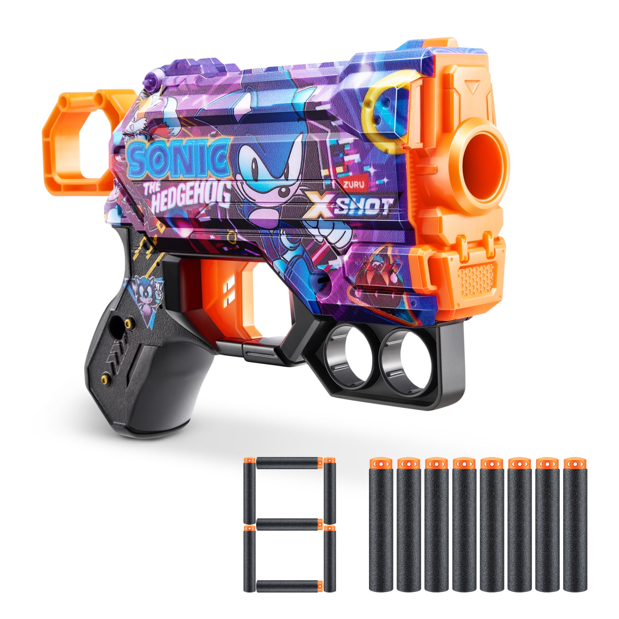 XSHOT SKINS MENACE Super Speed Sonic The Hedgehog Outdoor Blaster (8 ...