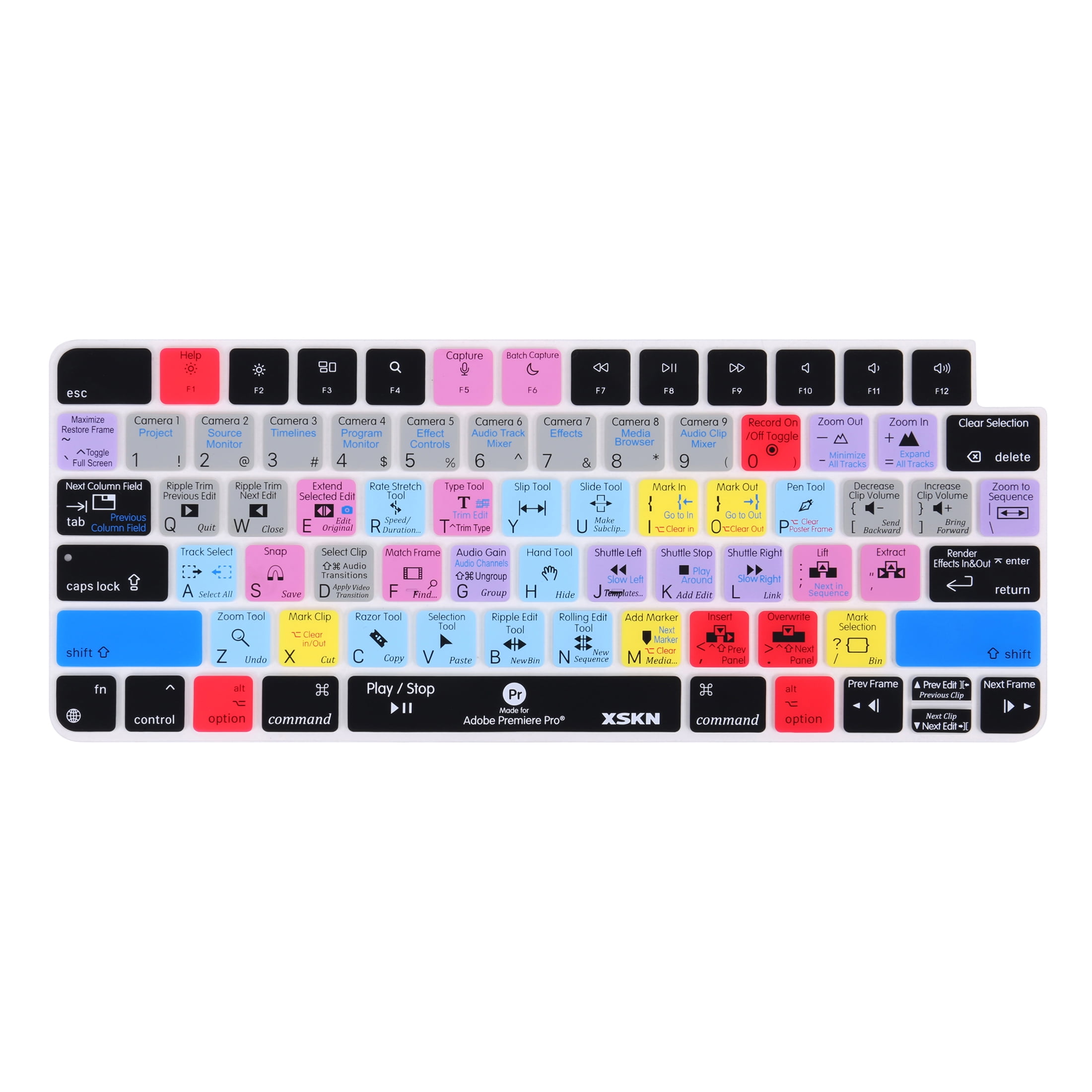 XSKN Premiere Pro Shortcuts Silicone Keyboard Cover Skin for Since 2021 ...