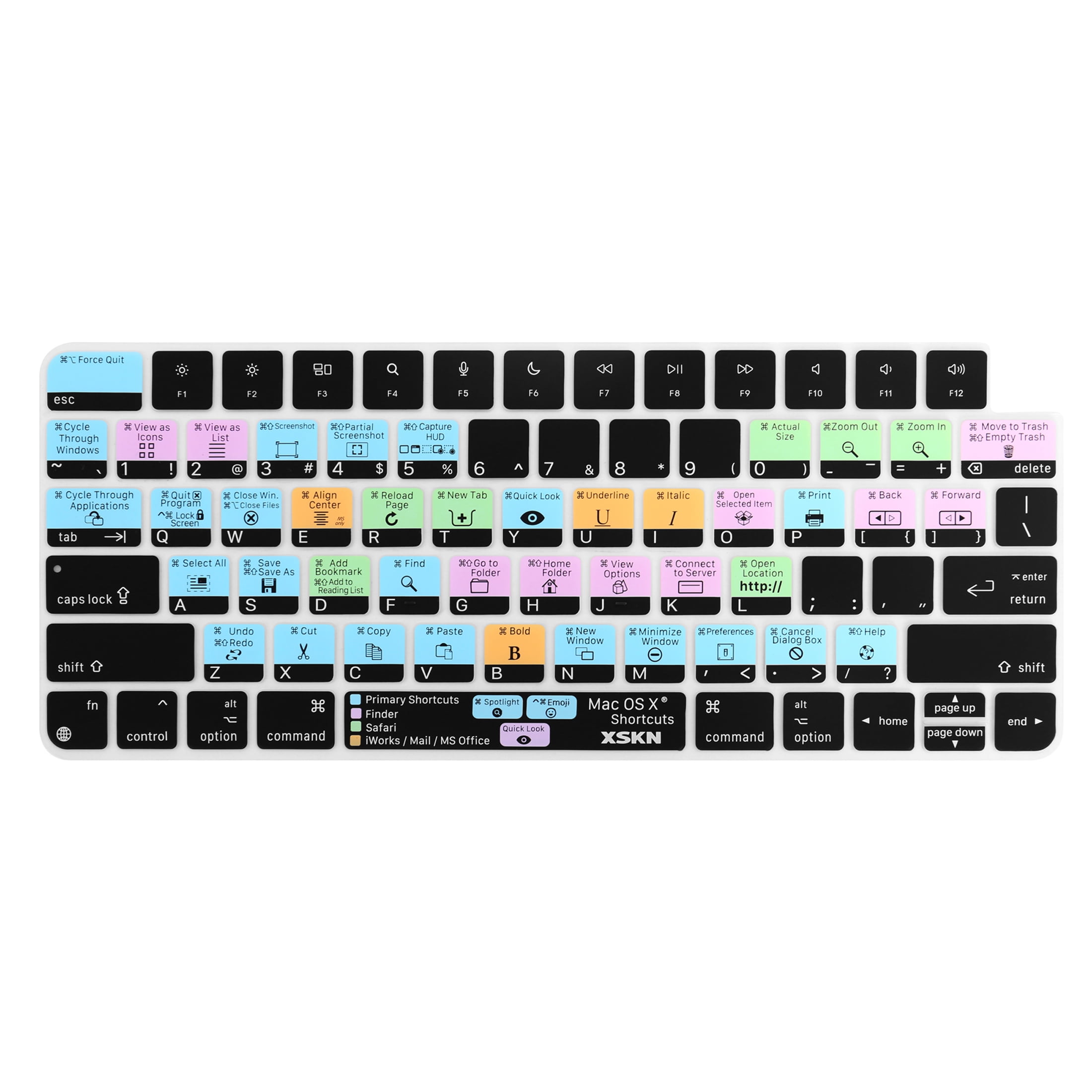 XSKN macOS Shortcuts Silicone Keyboard Cover Skin for Since 2021 ...