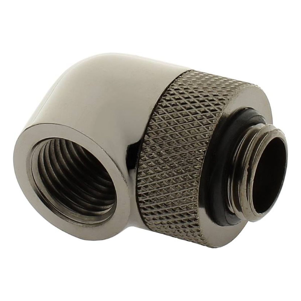 XSPC G1/4" 90 Degree Rotary Fitting V2, Black Chrome - Walmart.com