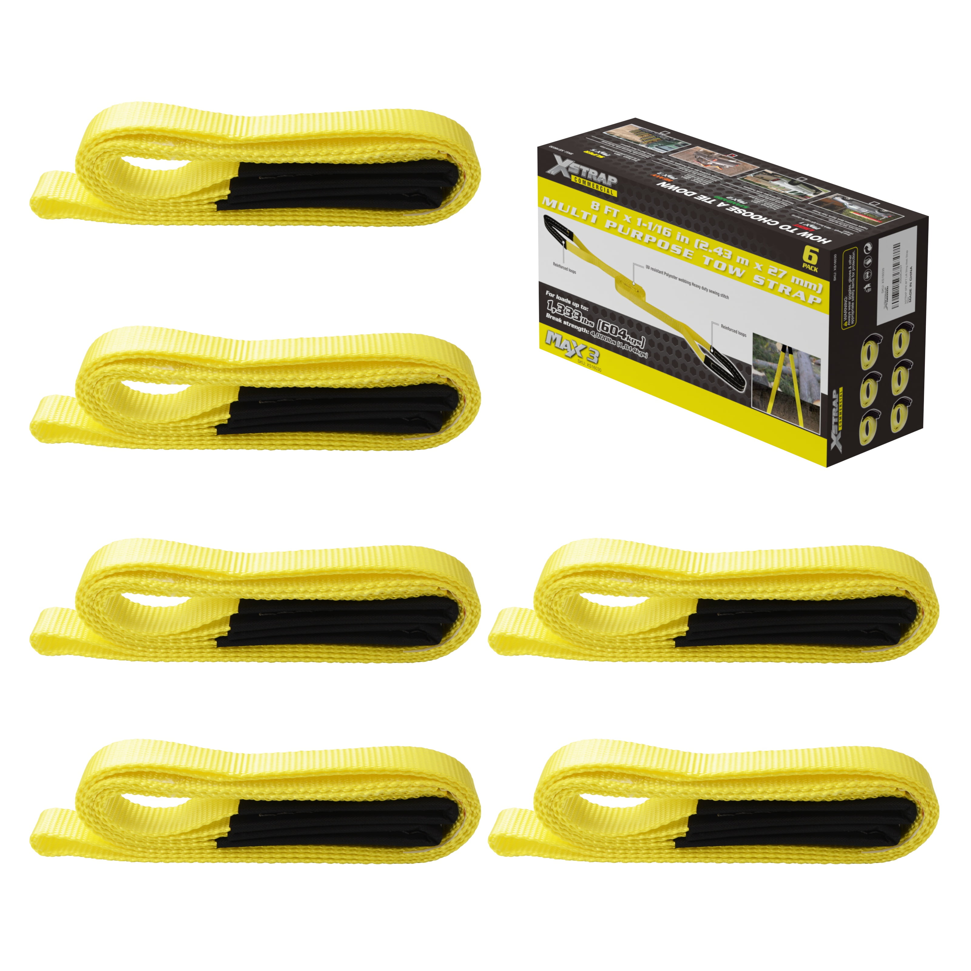 XSTRAP 6PK 8FT Lift Sling Web Strap/Wear Guard End - Walmart.com