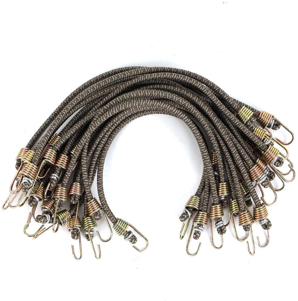 XSTRAP STANDARD 20 Pack Mini Bungee Cords with Hooks, 10 Inch Rubber ...