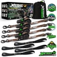 XSTRAP STANDARD 4-Pack Retractable Ratchet Tie Down Straps, 1" x 10ft ...