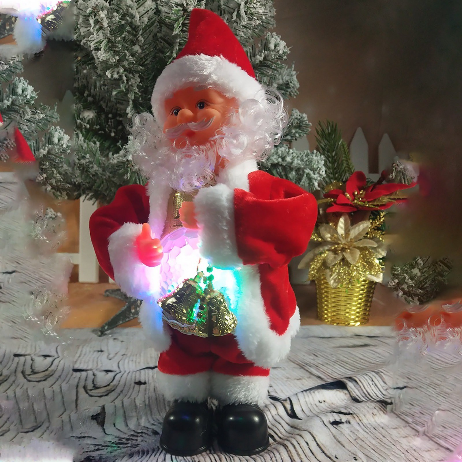 XSkidsodj Light Up Dancing Santa - Moving Dancing Santa Claus with ...
