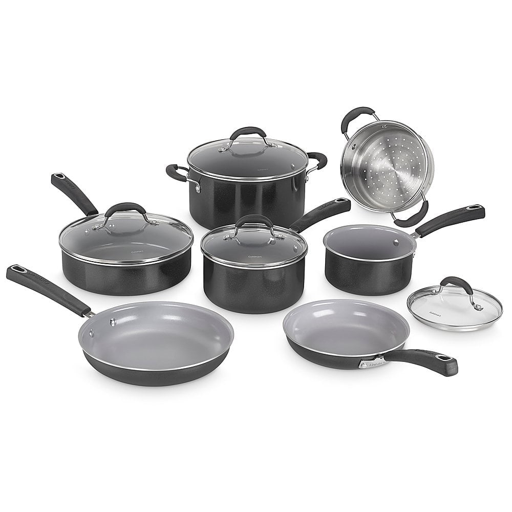 XT 11-Piece Nonstick Cookware Set - Sleek Black Finish, Durable ...
