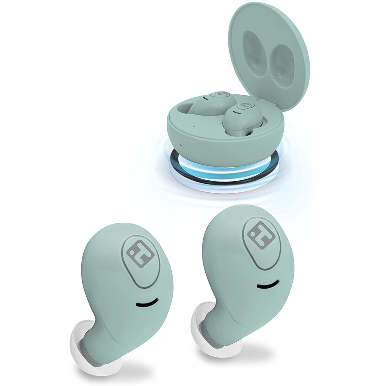 XT-59 Wireless Bluetooth Earbuds Waterproof with Round Charging Case BE ...