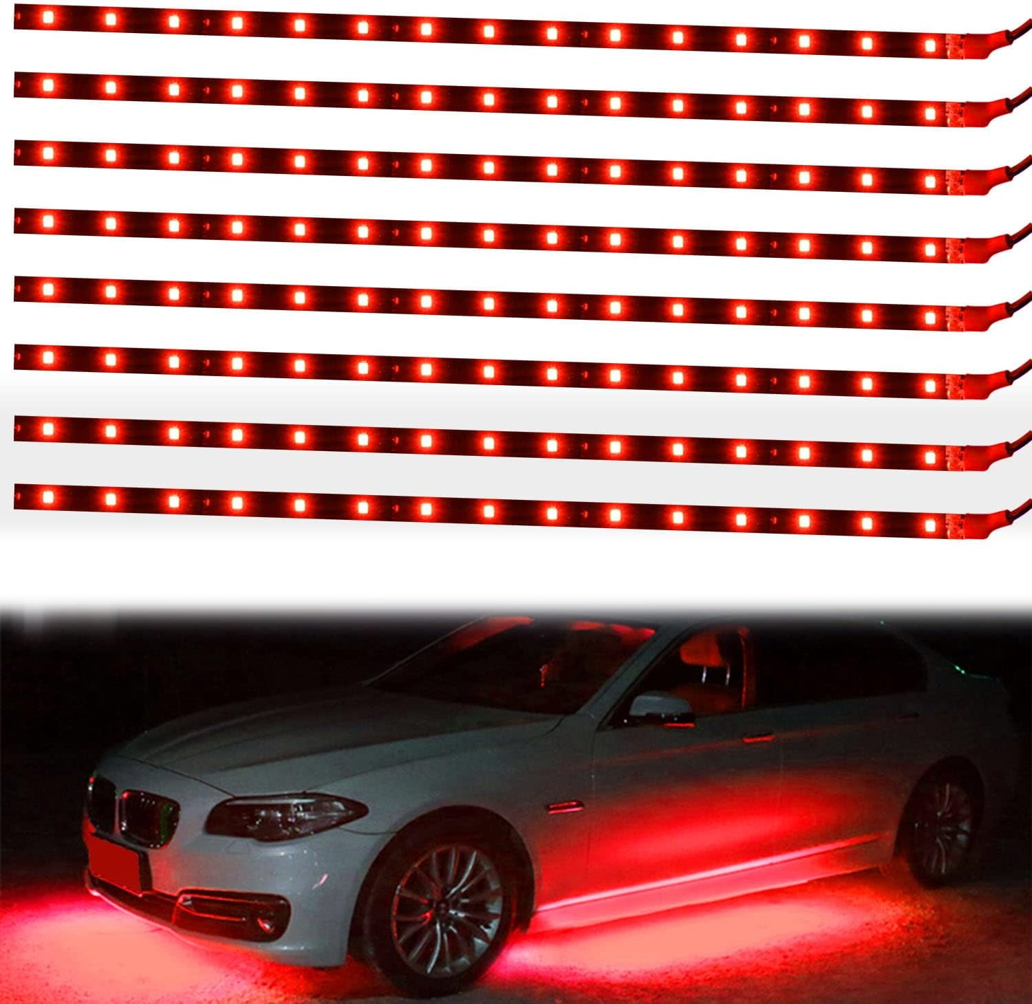 XT 8 count 12V Bright 30cm 15 Flexible Strip Light for Interior ...