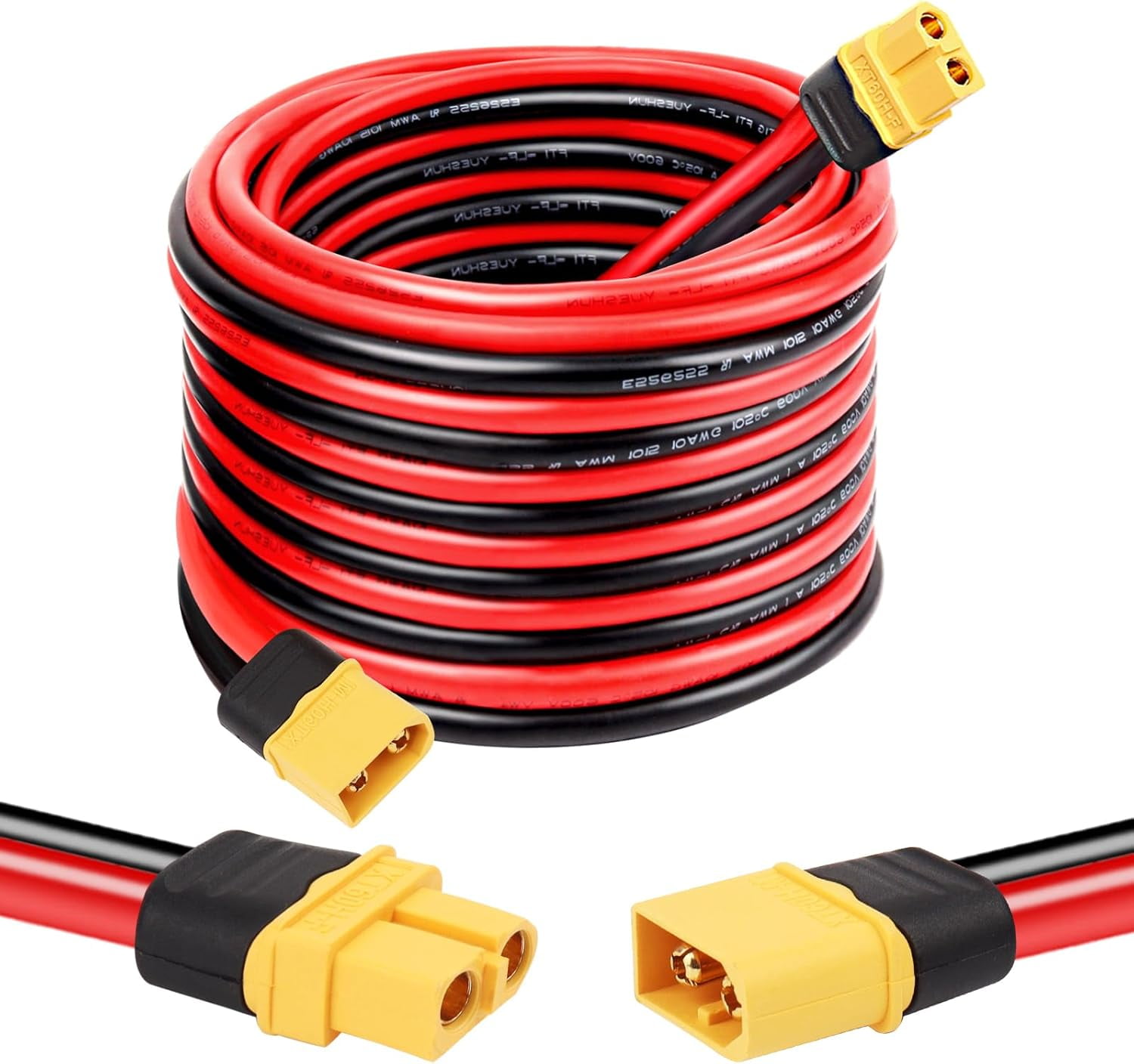 XT60 Extension Cable 10AWG 15FT XT60 To XT60 with Male To Female ...
