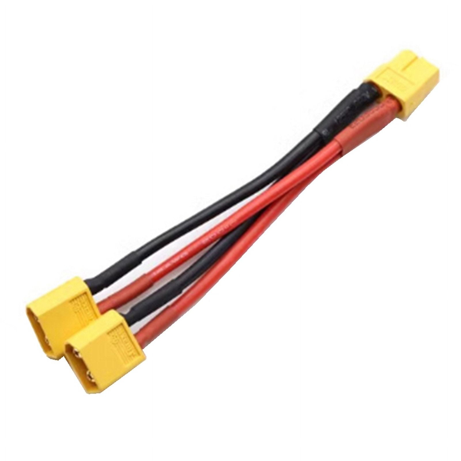 Parallel Battery Connector 1 Female to 2 Male Cable Dual Extension Y ...