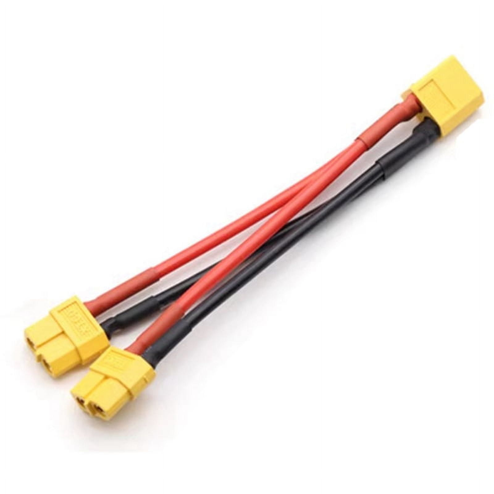 XT60 Parallel Battery Connector 1 Male to 2 Female Cable Dual Extension Y Splitter ABS00X3326 ...