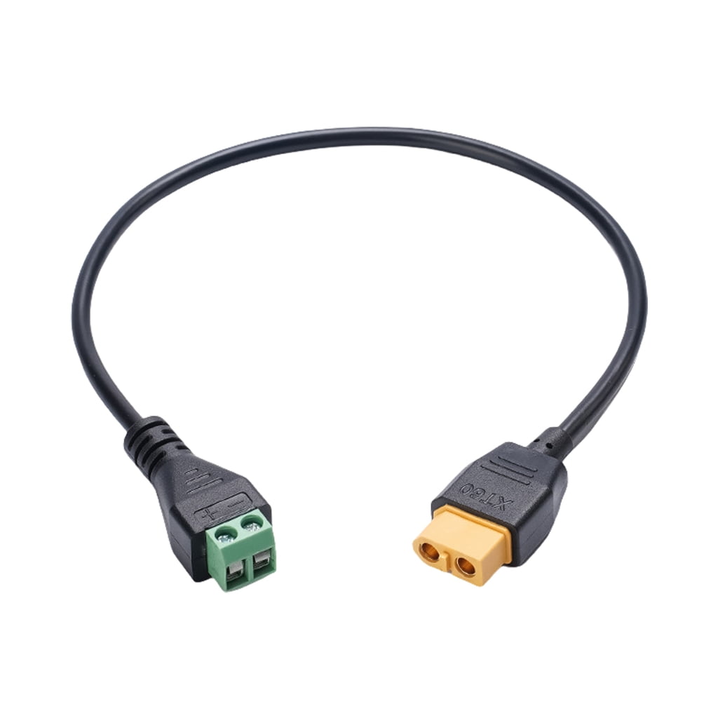 XT60 to 2-Pin Connector Adapter Cable Solderless Screw Terminal Quick ...