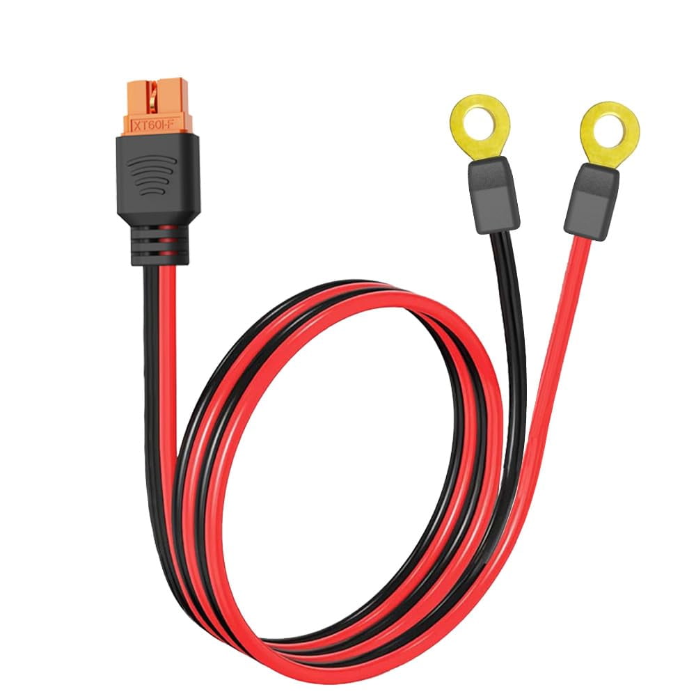 XT60i to O Ring Terminal Cable, More Than 16A, 5FT 10AWG Extension ...