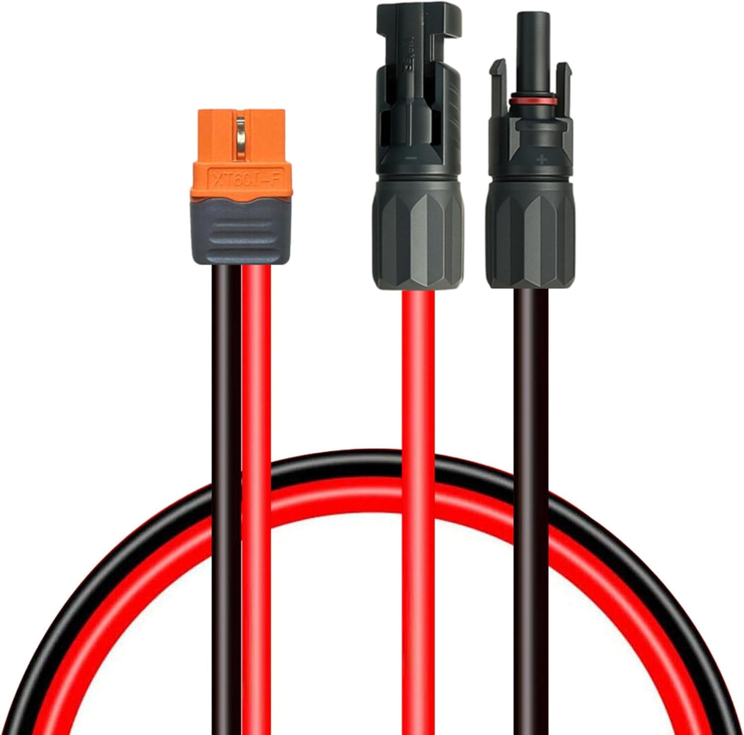 XT60i Solar Cable 10AWG 1FT, Solar to XT60i Connector Extension Cable ...