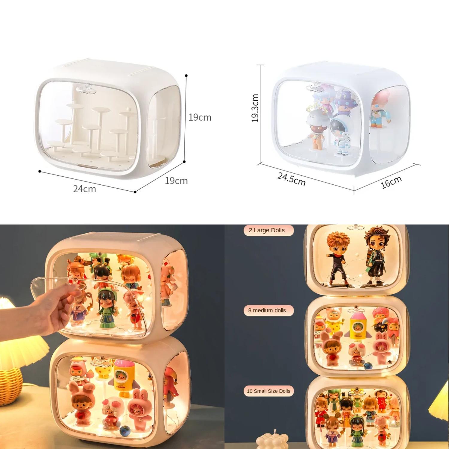 XTAIYIMAO 24x16x19cm Wall Mounted Showcase Acrylic Blind Figures ...