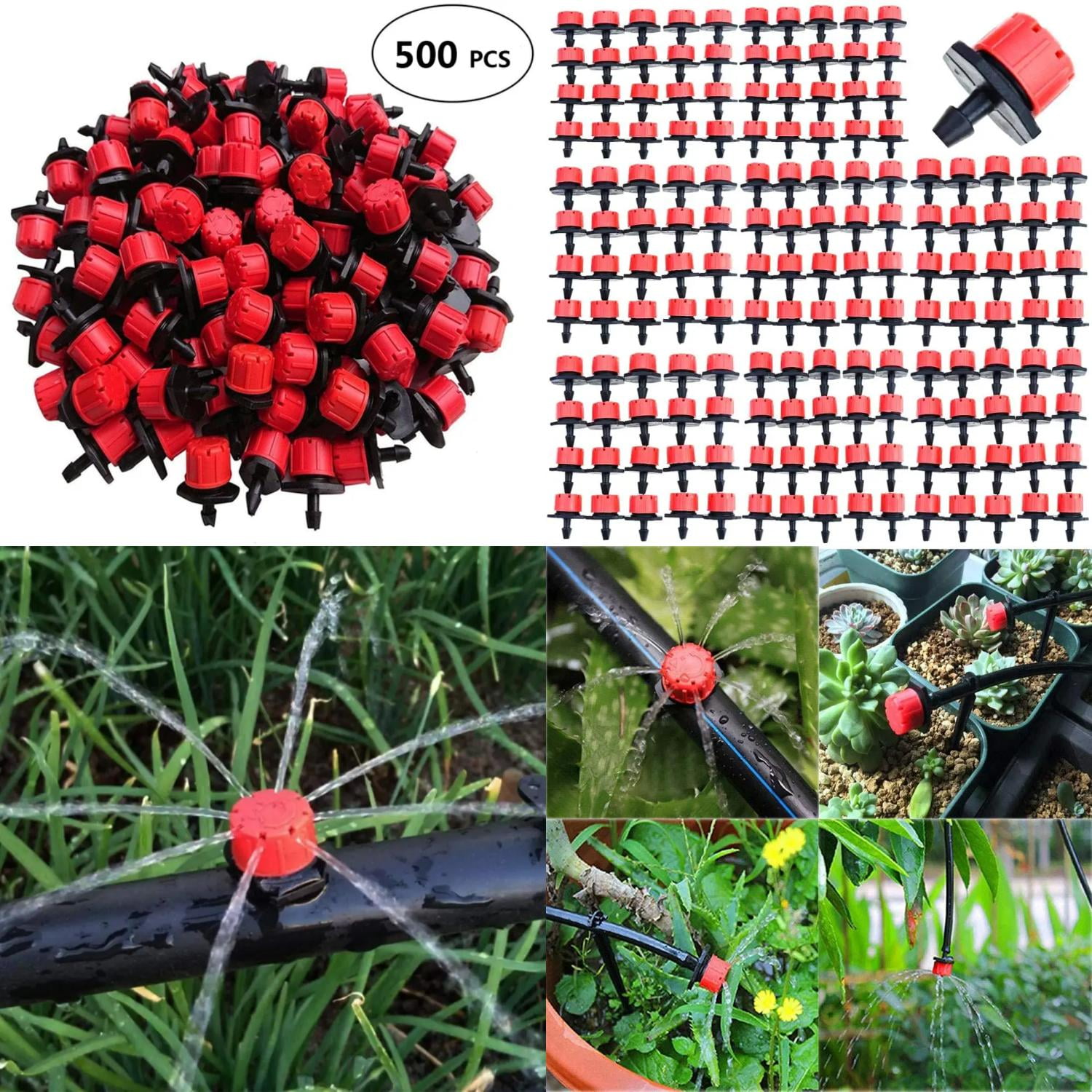 XTAIYIMAO 50-500pcs Adjustable Irrigation Drippers Sprinklers 1/4 ...