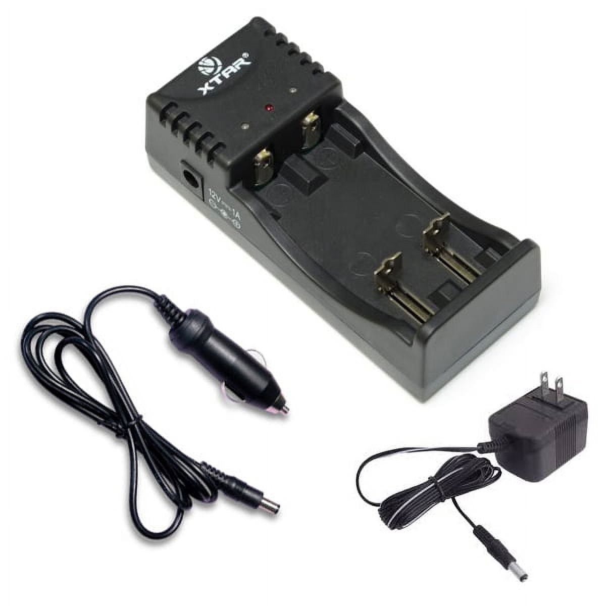 XTAR WP2II Universal Battery Charger w/ AC adapter and Car Adapter ...