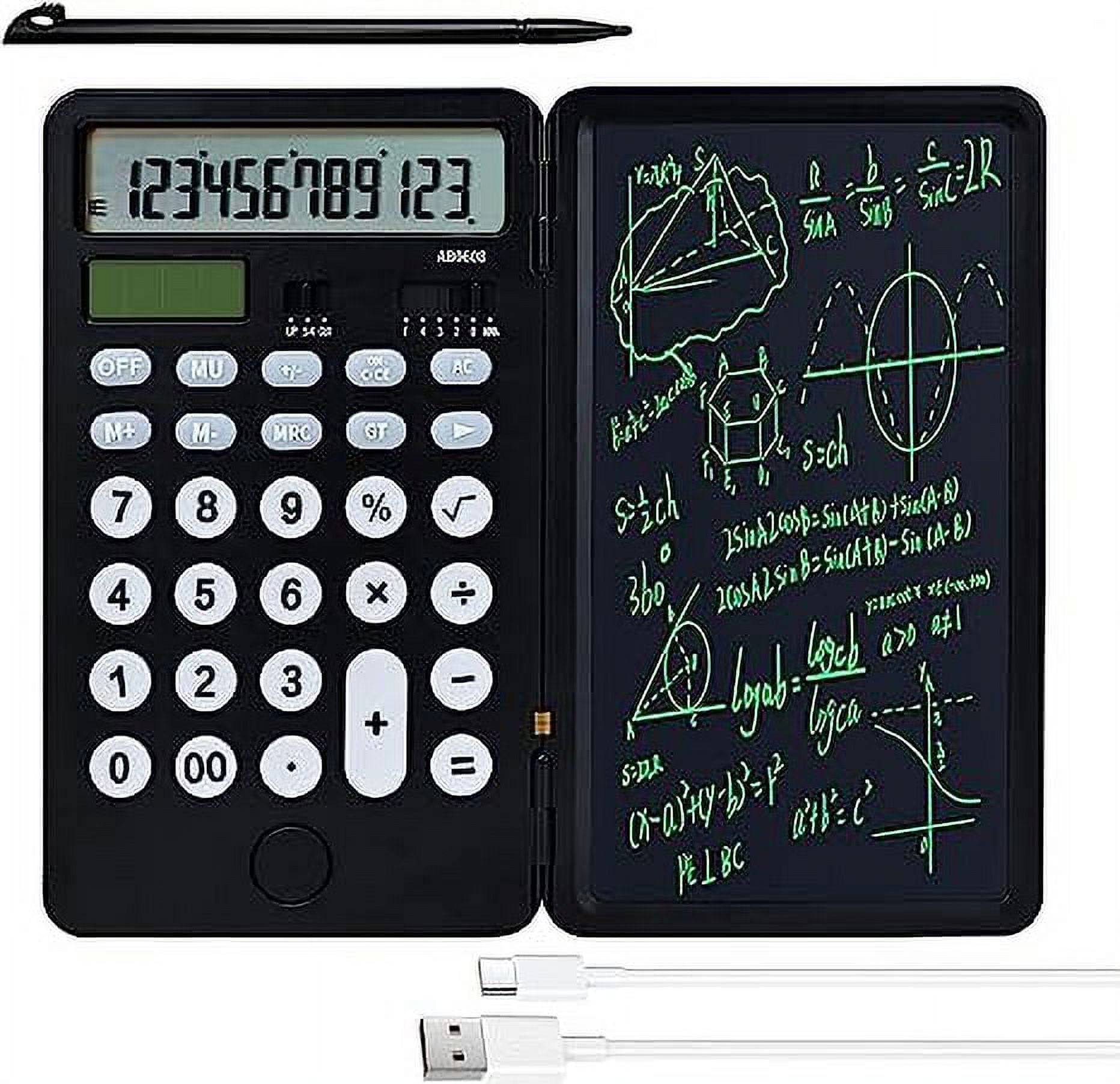 XTEILC Calculator with Notepad,12 Digit Large Display Office Desk ...