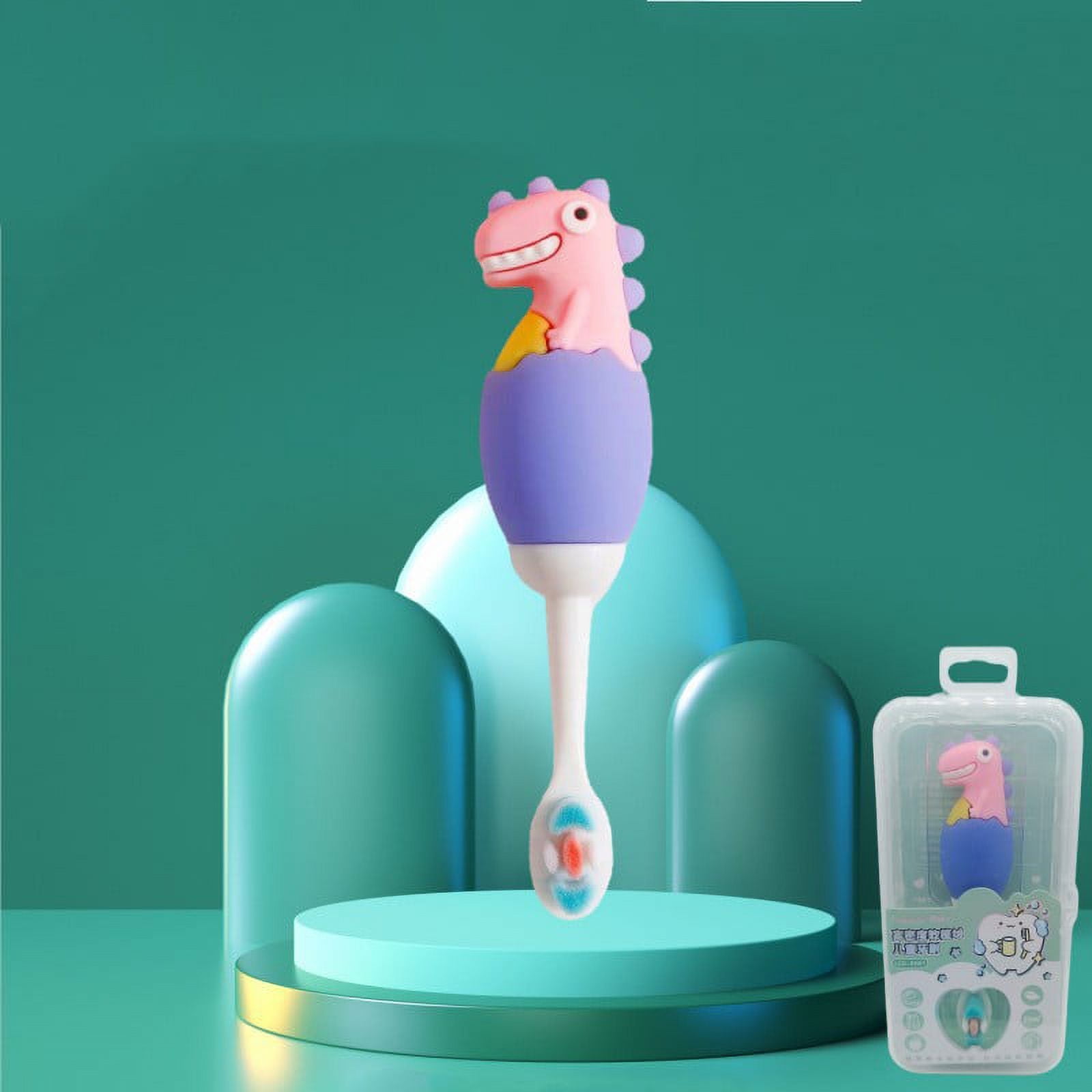 XTEILC Kids Manual Toothbrush Extra Soft Bristle Toddler dinosaur ...