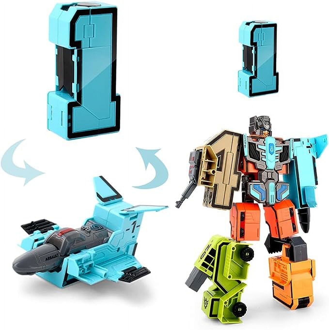 XTEILC Number Bots Math Toys for Kids, Number Robots Transforming ...