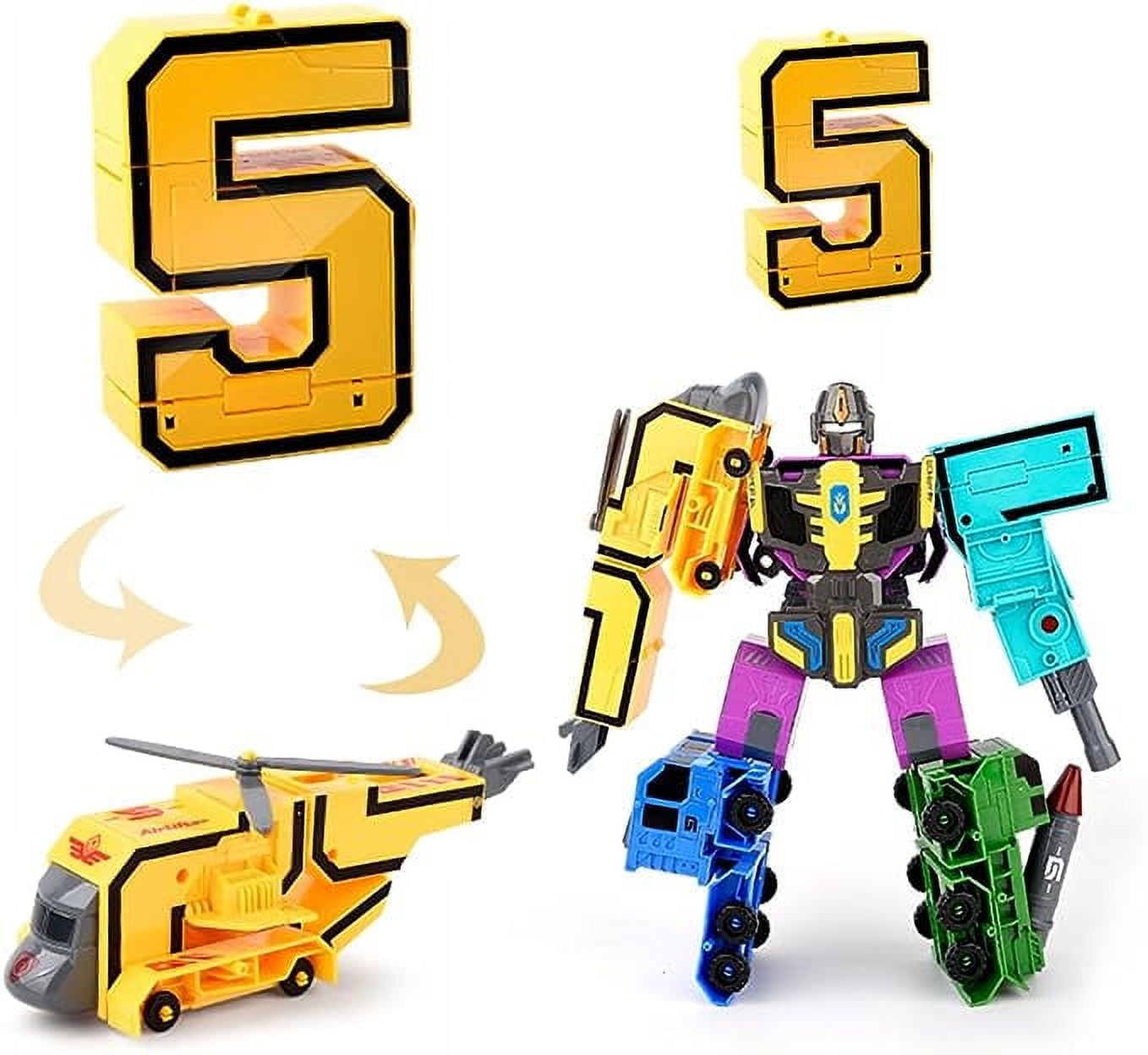 XTEILC Number Bots Math Toys for Kids, Number Robots Transforming ...