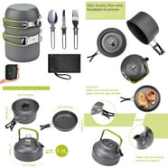 Ozark Trail Space-Saving 5-Piece Cookware Mess Kit, Stainless Steel and ...
