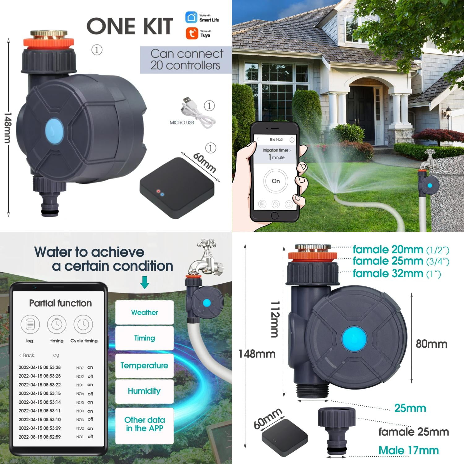 XTEURHD Efficient Advanced Smart Garden Sprinkler Timer Controller with ...