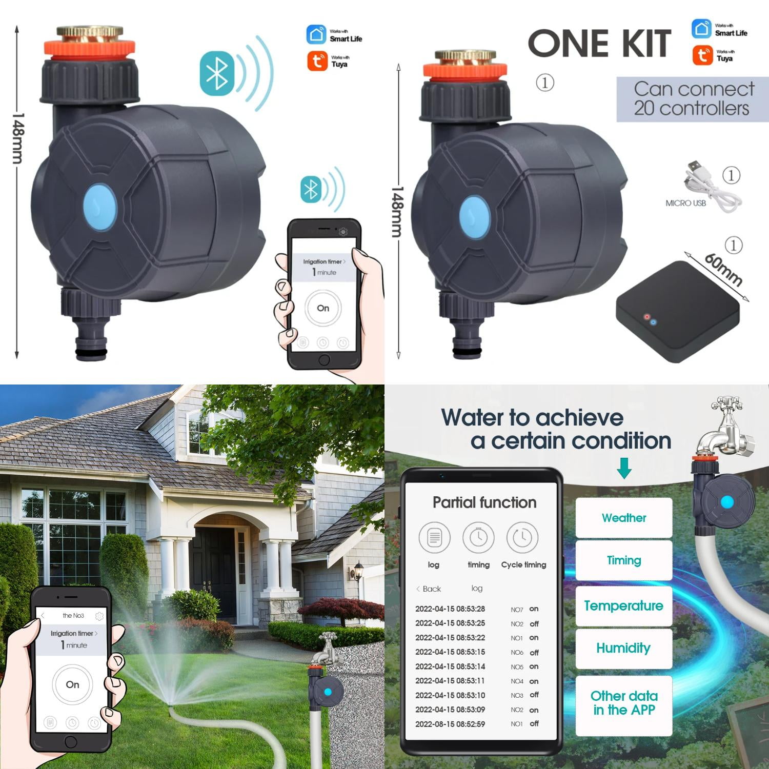 XTEURHD Efficient Advanced Smart Garden Sprinkler Timer Controller with ...