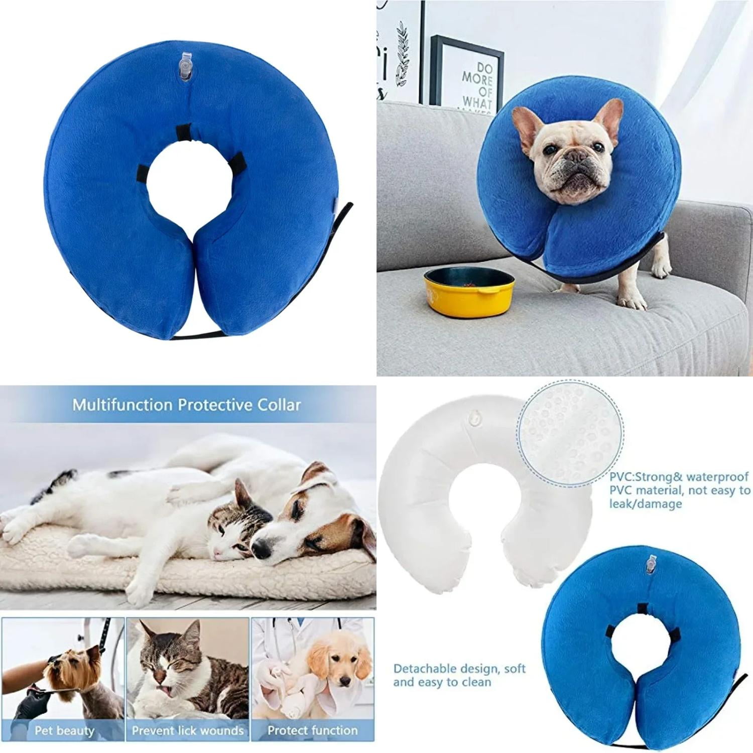 XTEURHD Soft Adjustable Inflatable Pet Recovery Cone - Comfortable ...