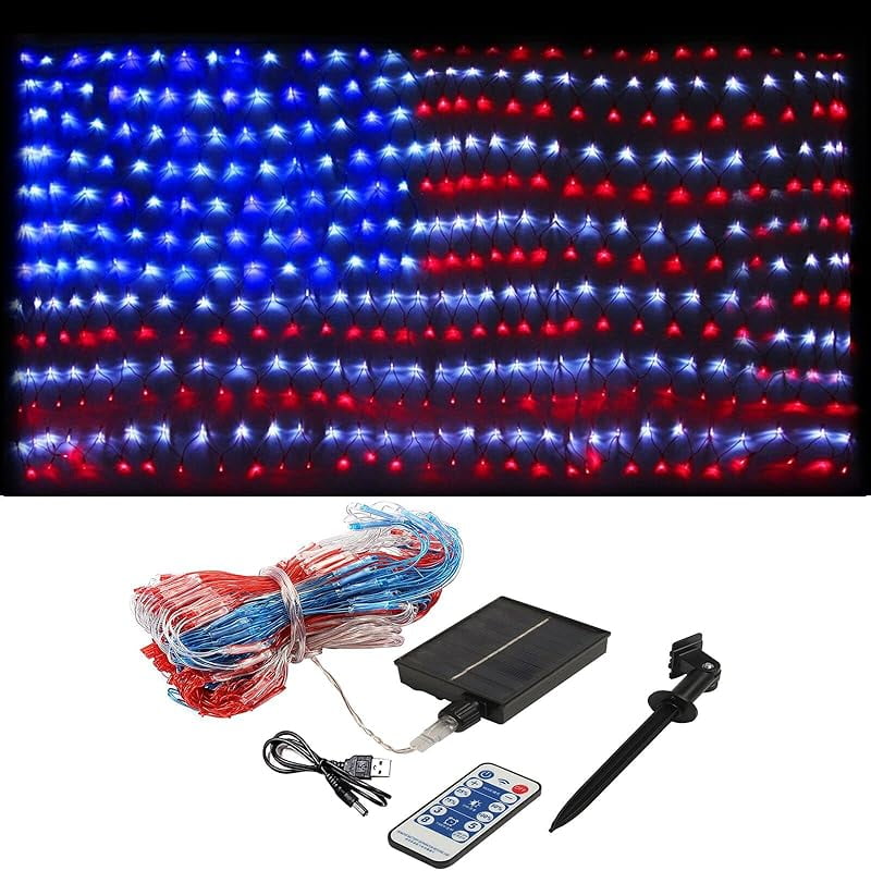 XTF2015 Led Flag Net Lights of The United States, Waterproof American ...