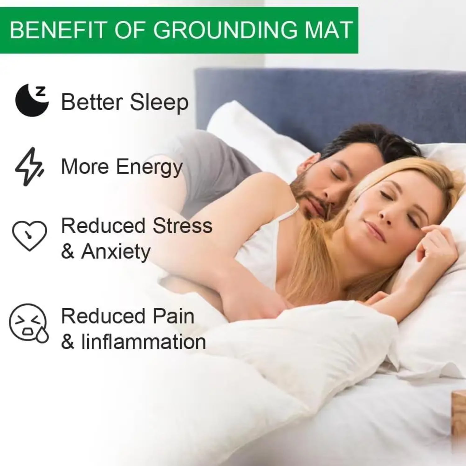 XTLHSM Grounding Mat Kit - 2 Packs of EMF Anti-fatigue Body Therapy and ...