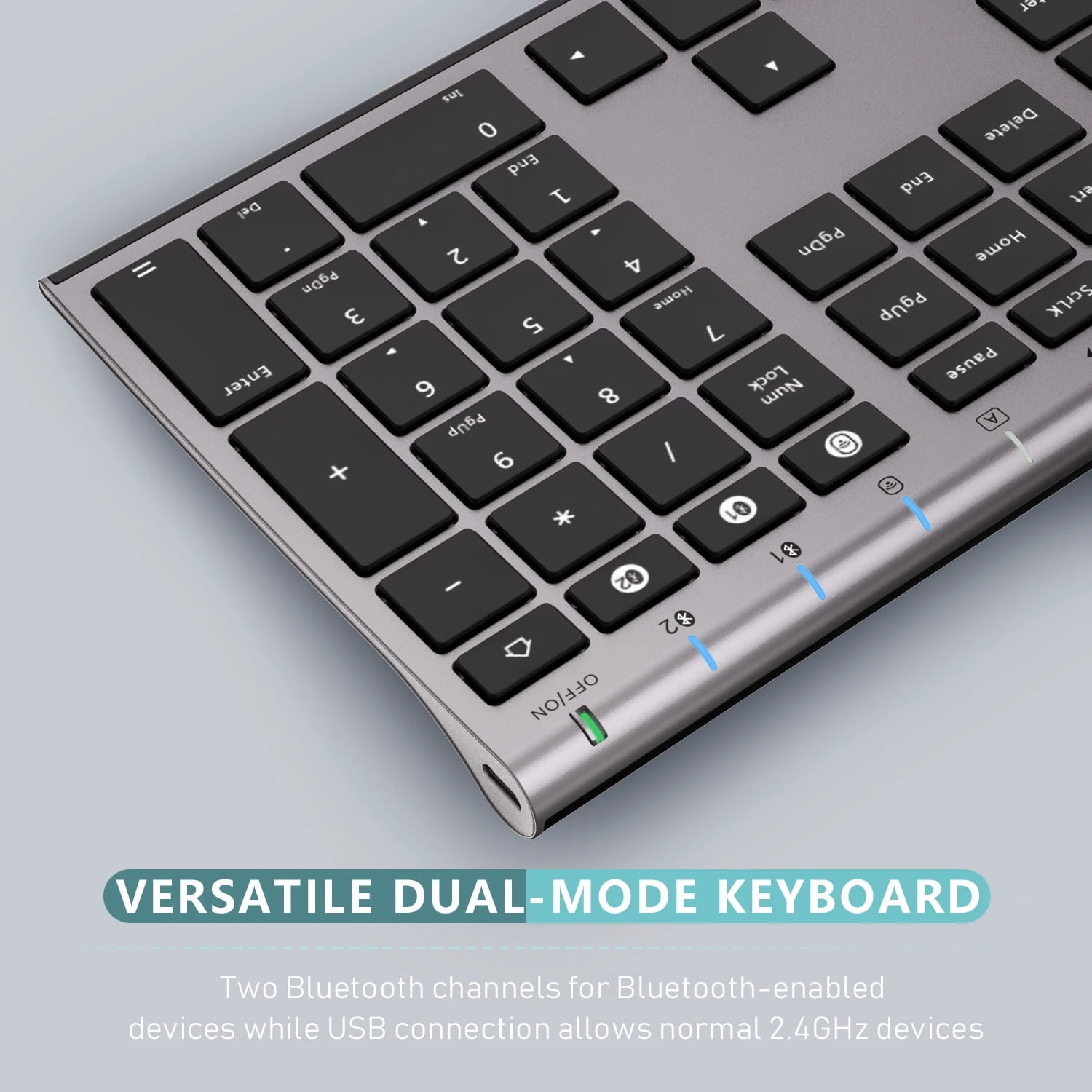 XTLHSM Rechargeable Dual Mode Wireless Bluetooth Keyboard and Mouse ...