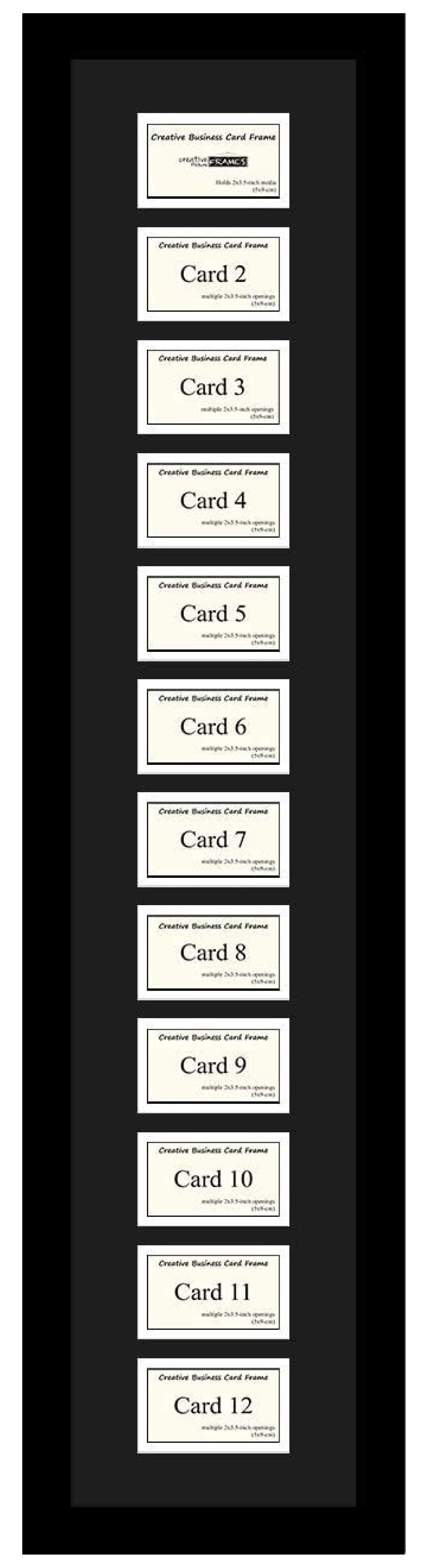 XTLHXJHLCW 12-2" x 3.5" Opening Black Business Card Frame with 8" x 38 ...
