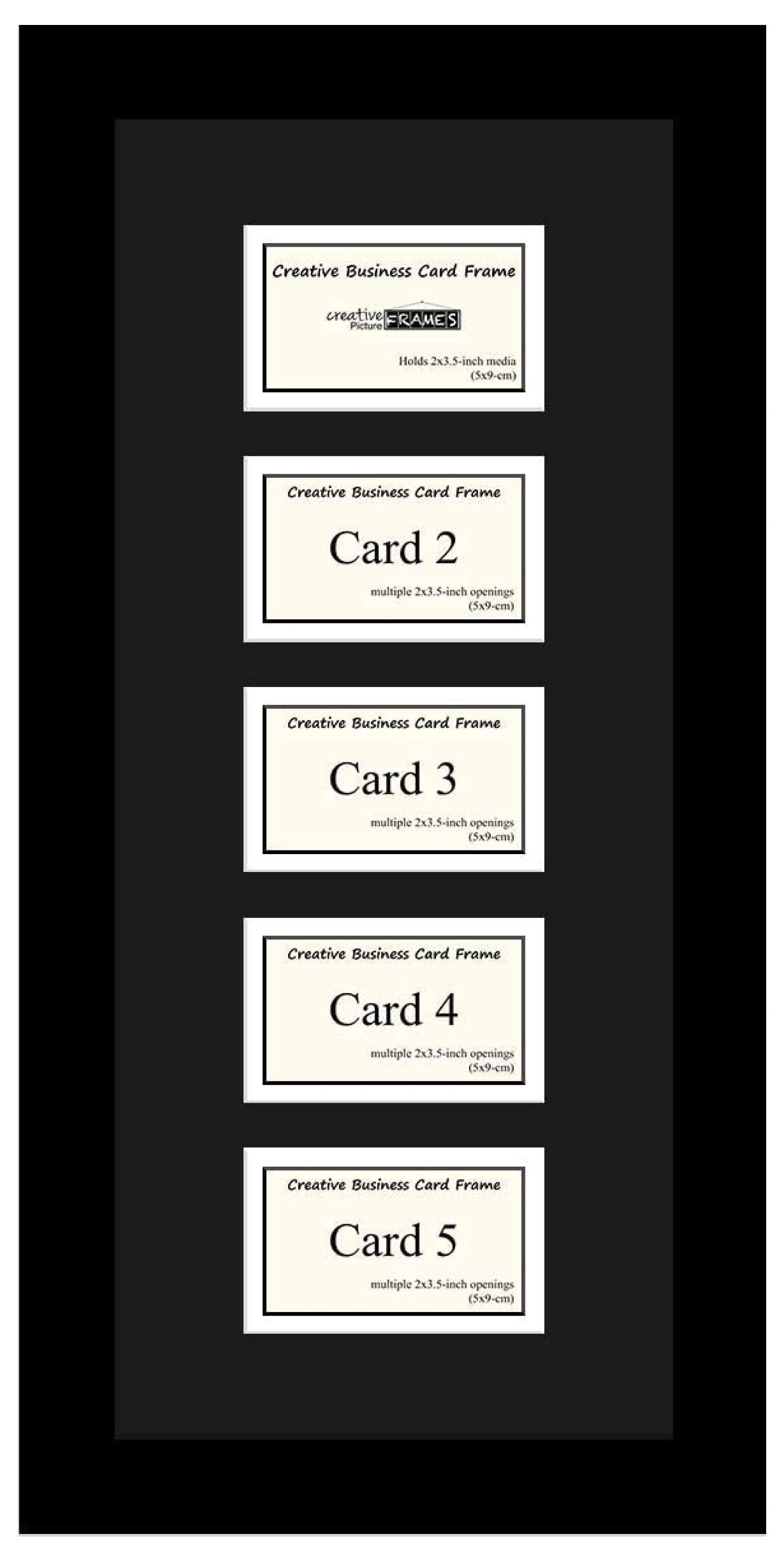 XTLHXJHLCW 5-2" x 3.5" Opening Black Business Card Frame with 8" x 18 ...