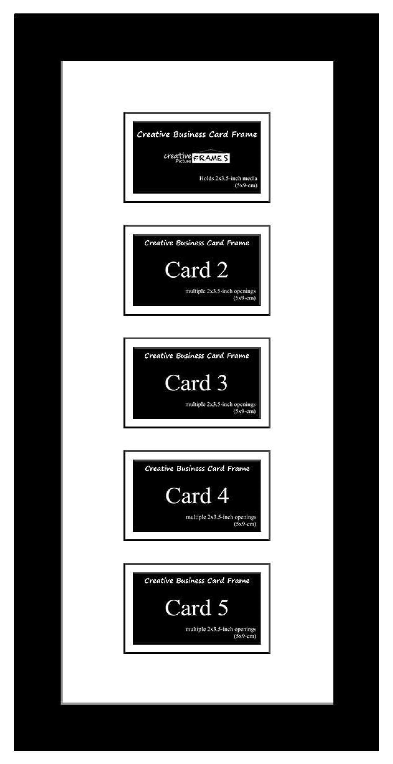 XTLHXJHLCW 5-2" x 3.5" Opening Black Business Card Frame with 8" x 18 ...