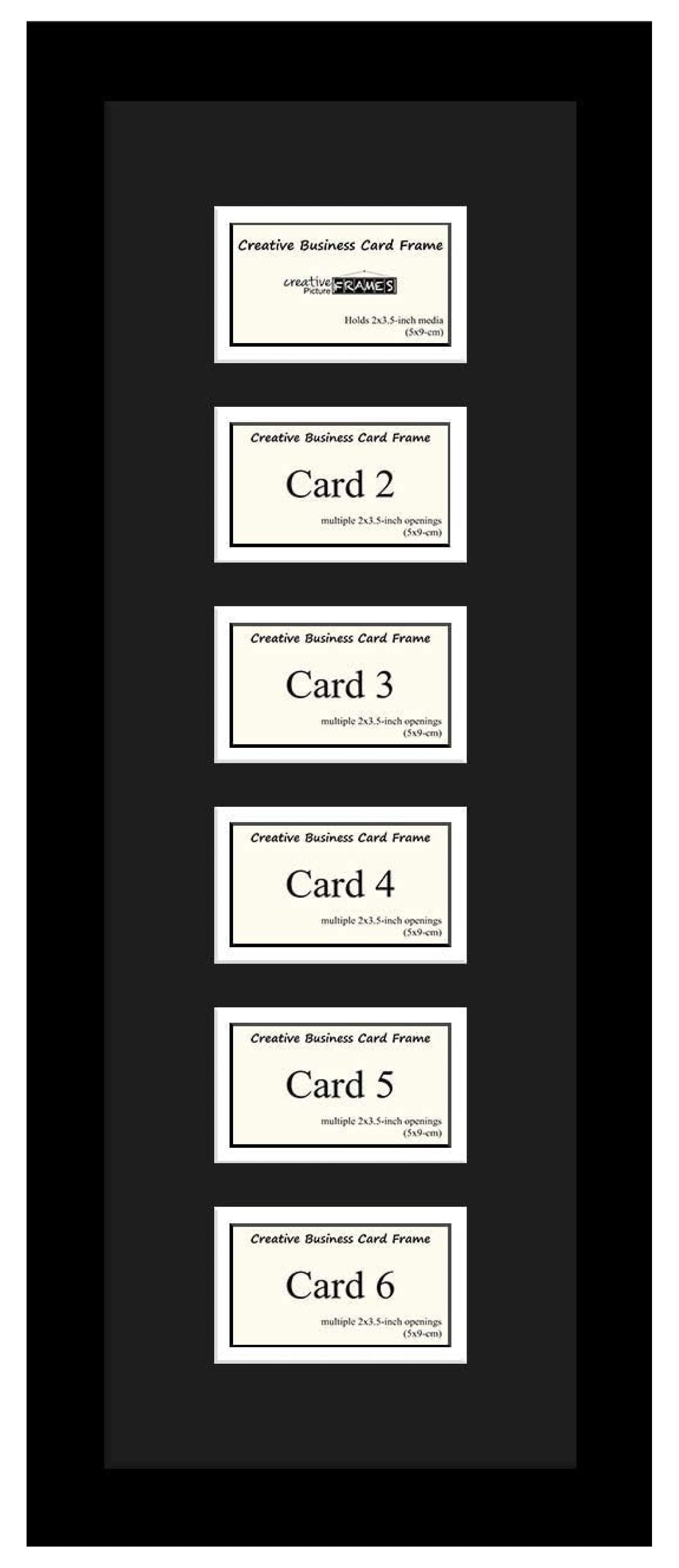 XTLHXJHLCW 6-2" x 3.5" Opening Black Business Card Frame with 8" x 22 ...