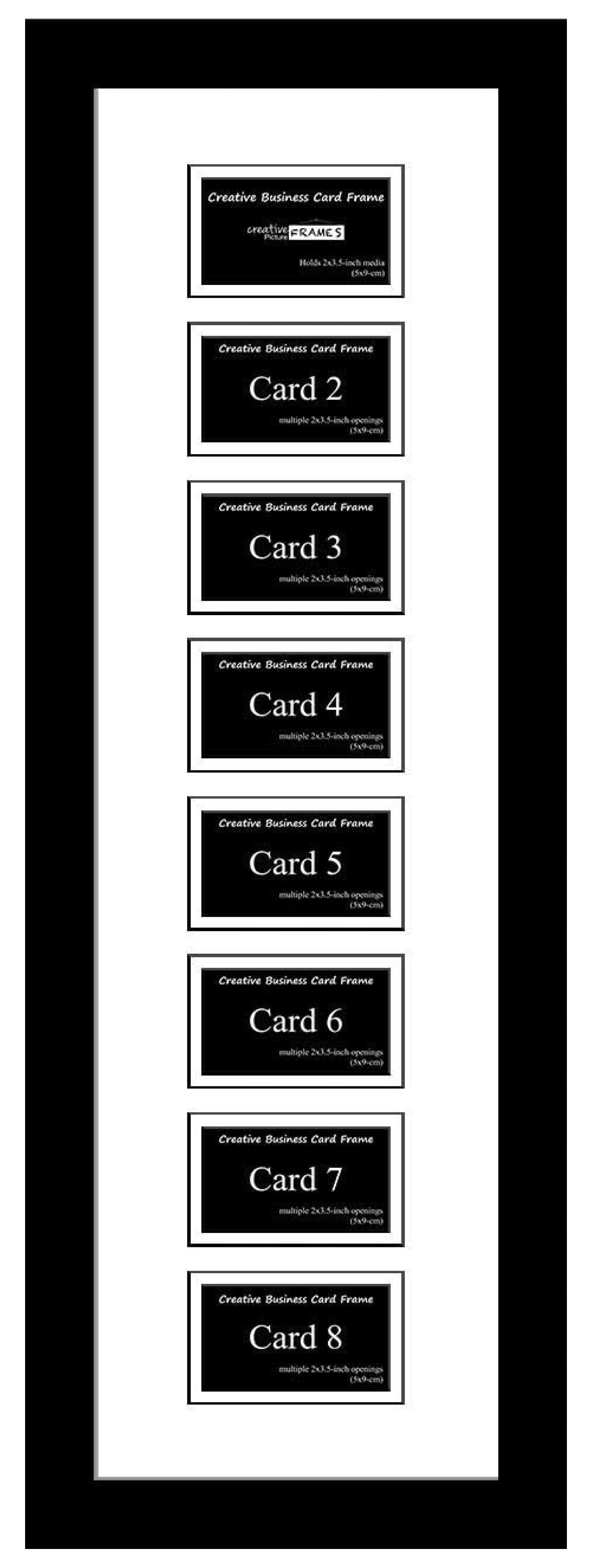 XTLHXJHLCW 8-2" x 3.5" Opening Black Business Card Frame with 8" x 26 ...