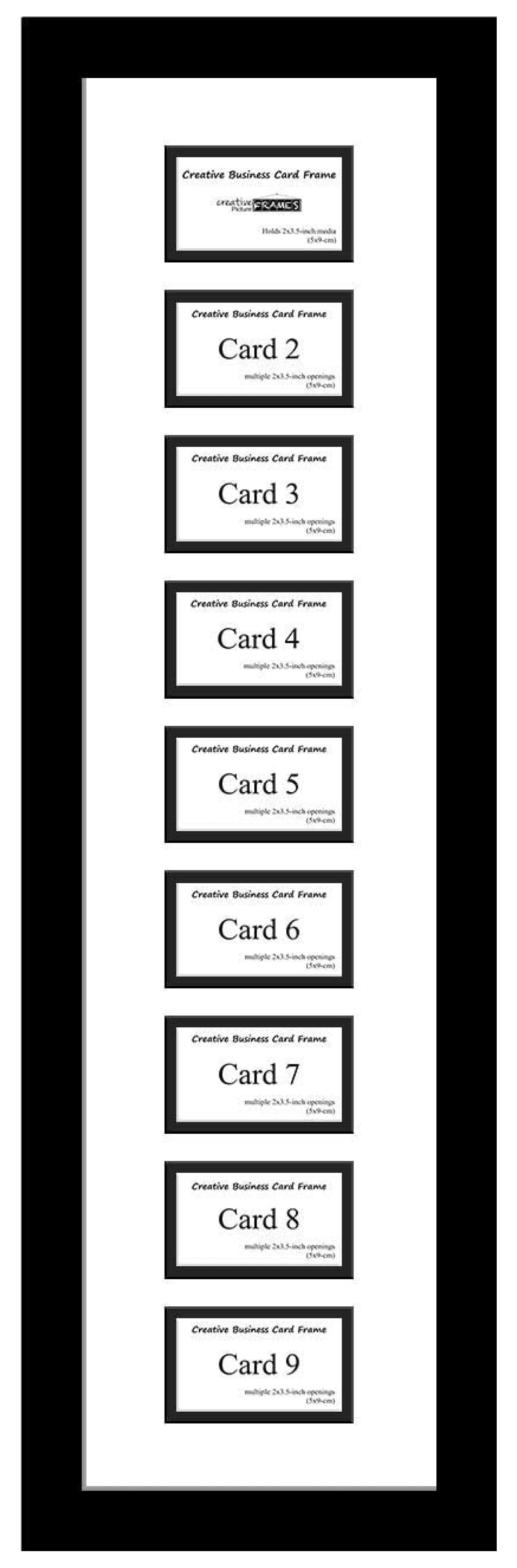 XTLHXJHLCW 9-2" x 3.5" Opening Black Business Card Frame with 8" x 30 ...