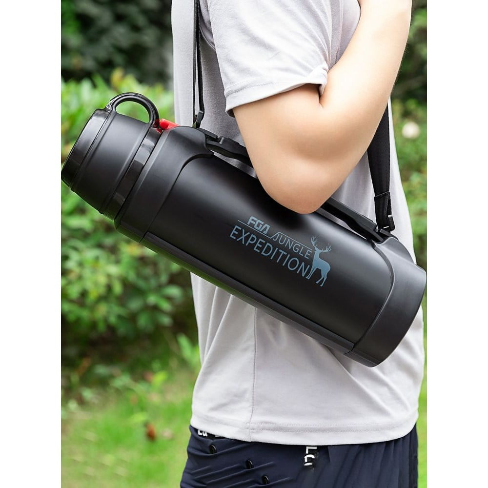 XTMPMY Large capacity outdoor travel thermos water bottle bucket - Insulated stainless steel ...