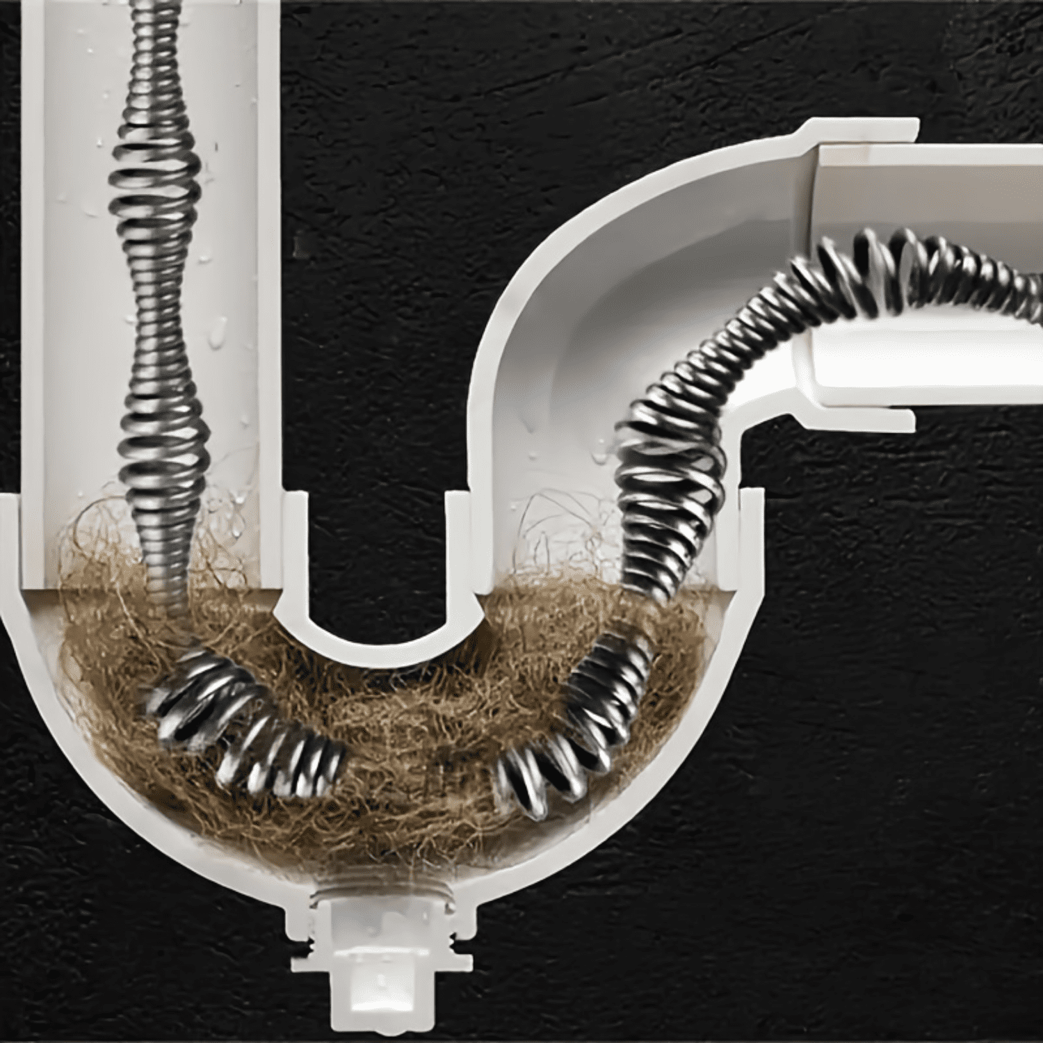 XTMPMY Professional Flexible 196.85inch Drain Unblocker Cleaner Rod ...