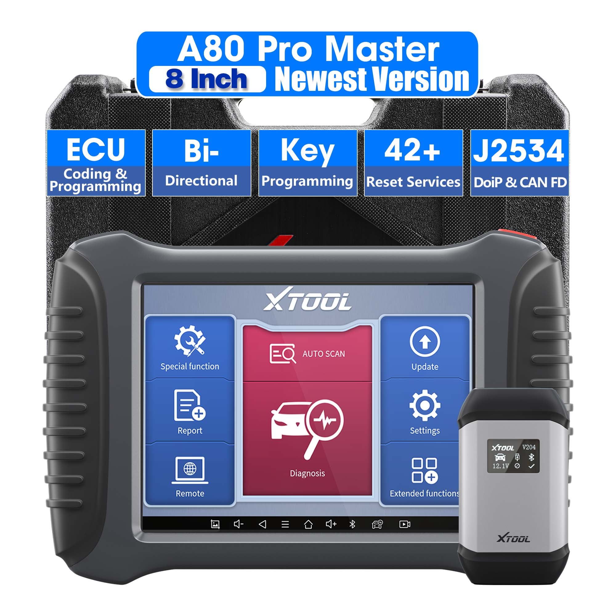 XTOOL A80 Pro Master OBD Reader Scanner, Automotive Diagnostic Tool ...