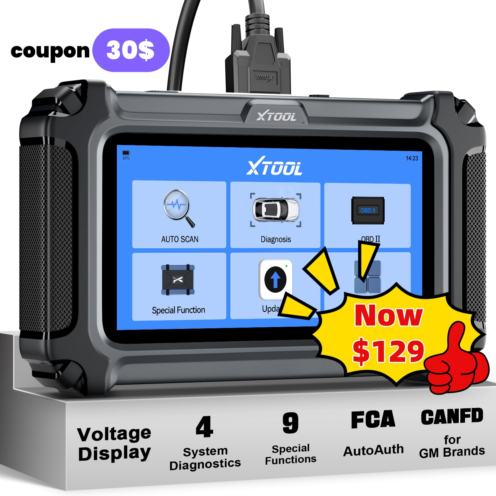 XTOOL D5 obd2 Scanner Diagnostic Scan Tool Check Engine Light Code ...