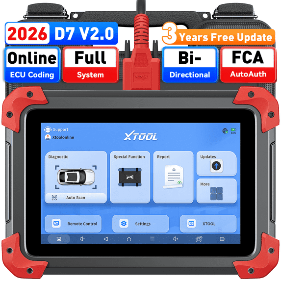 XTOOL D7 Bi-Directional Automotive Scan Tool, Full System Diagnostic ...