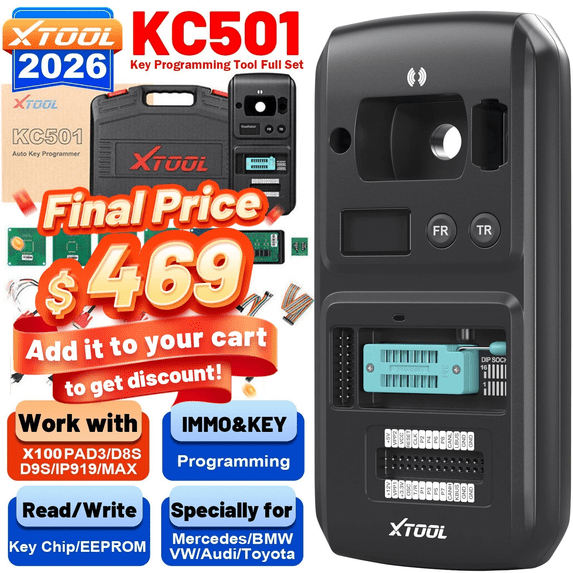 XTOOL KC501 IMMO Key Fob Programmer Tool Kits for Mercedes/ for BMW ...