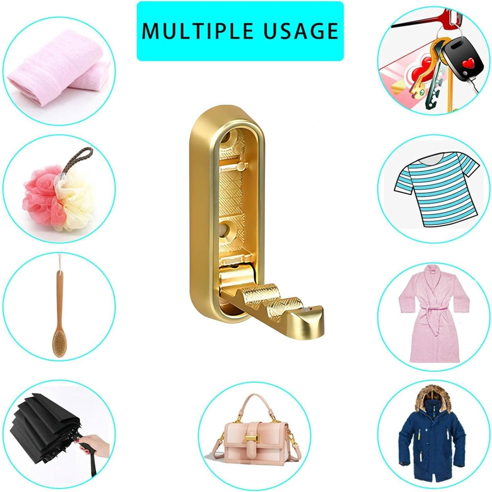 XTORKIT Folding Coat Hooks, Heavy Duty Folding Coat Hook Shower Hook ...