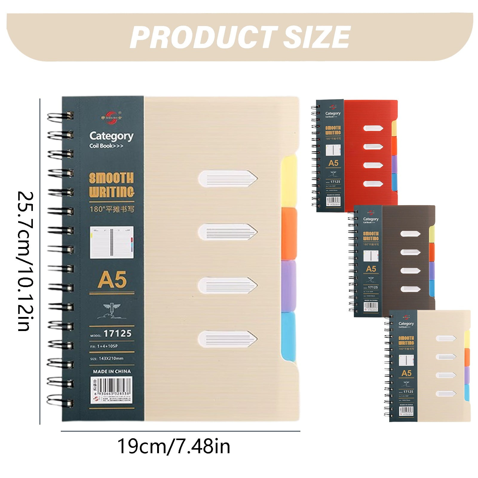 XTORKIT Notebook College Ruled, 4 Subject Notebook Large Notebook, Work ...