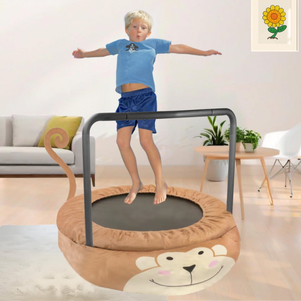 XTP009 Assembled children's trampoline happy expression outdoor and ...