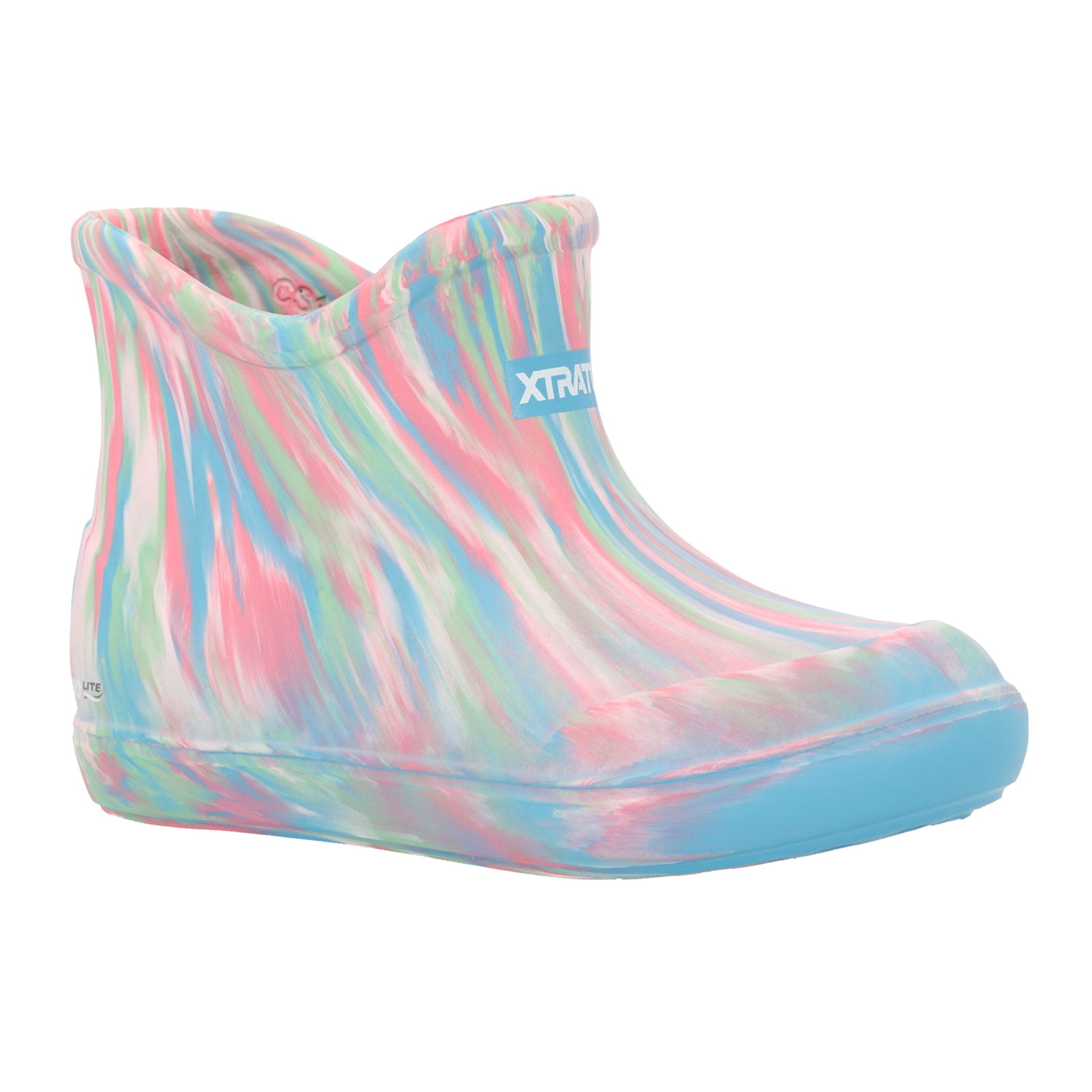 XTRATUF Big Kids 4in TUFS Boots, Color: Bubble Gum Swirl, Size: 3 ...