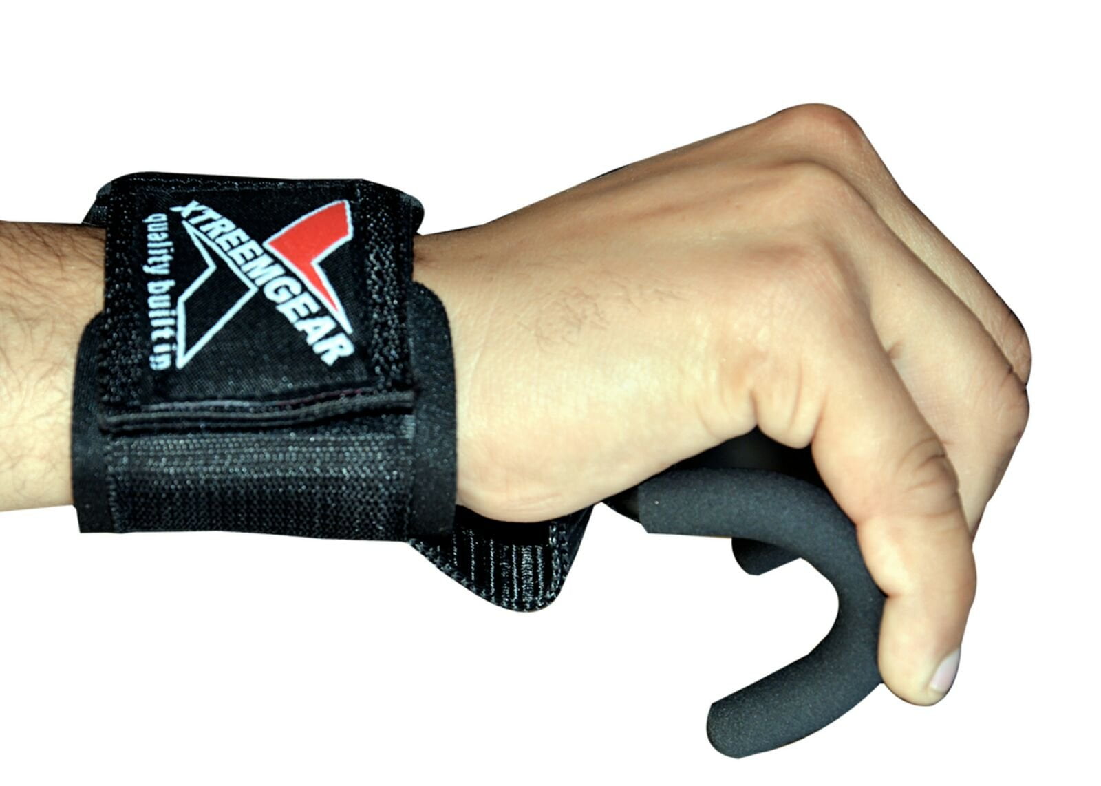 XTREEMGEAR WEIGHT LIFTING DOUBLE HOOK WITH PADDED WRIST STRAP SUPPORT ...