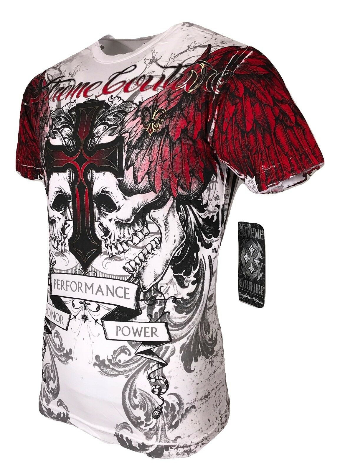 XTREME COUTURE by AFFLICTION Men's T-Shirt CARNIVORE Skulls Biker ...